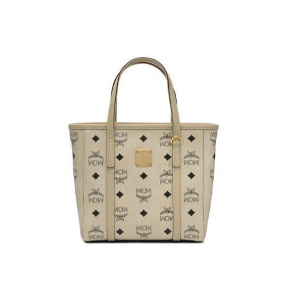 MCM | Bags | Mcm Bag Beige Business Bags Handbags Logo Vi | Poshmark